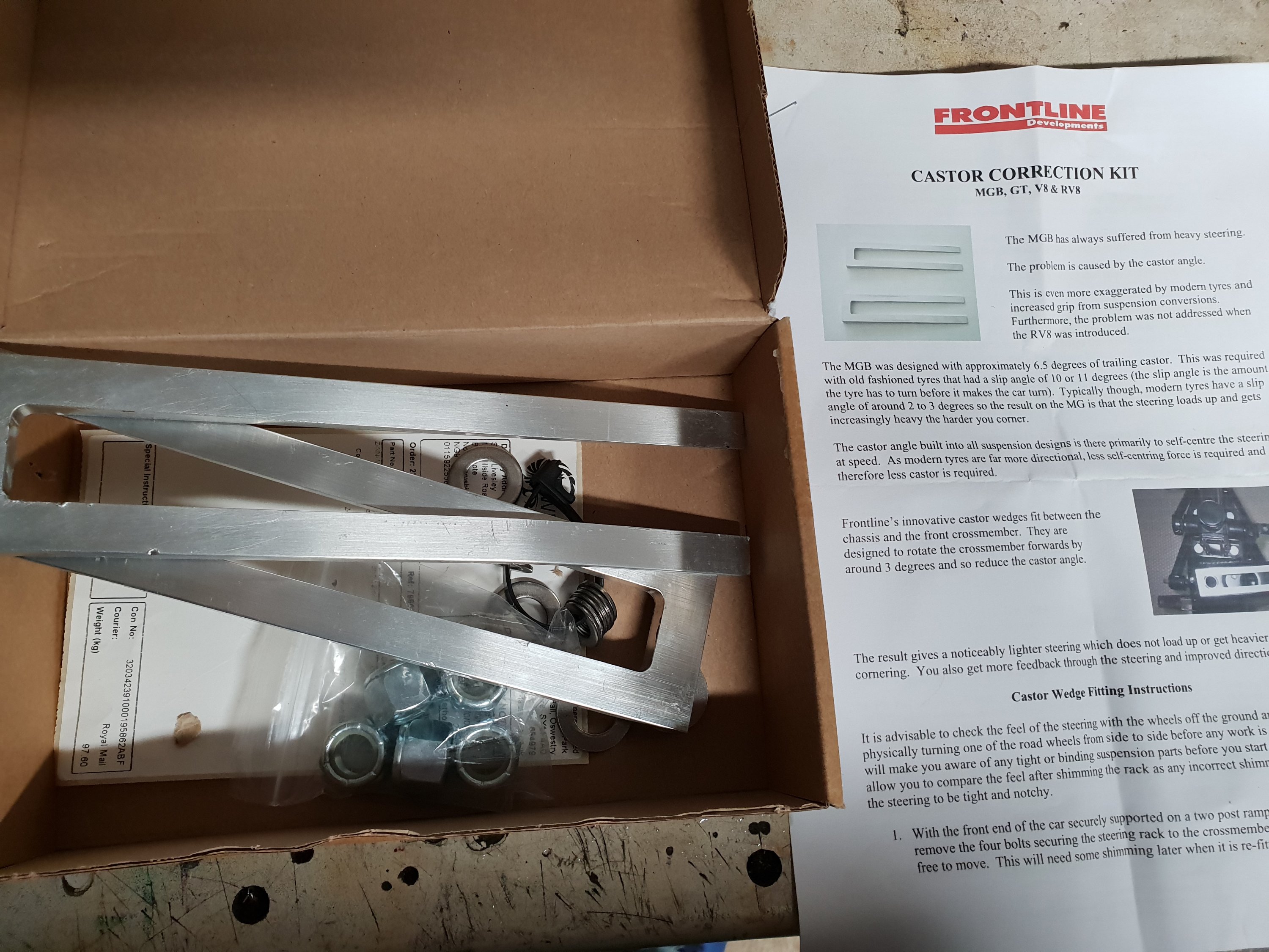 MGB Castor Correction Kit – Part 1 – MGB tips mods and maintenance
